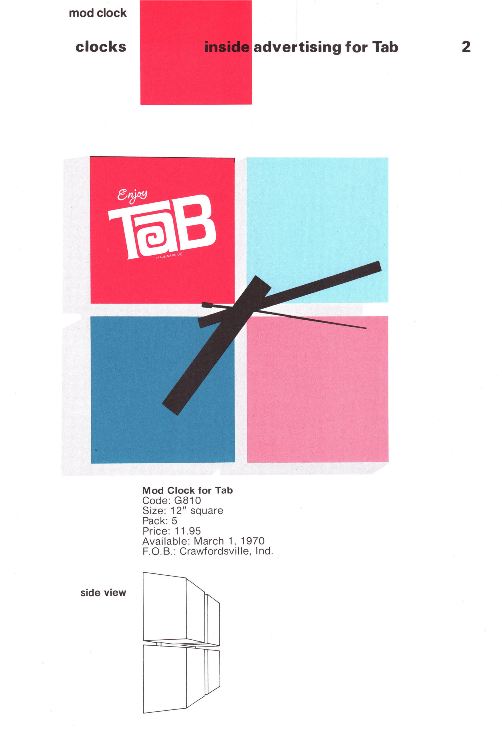 Exciting TAB Clocks Revolutionized Bottlers in 1970!