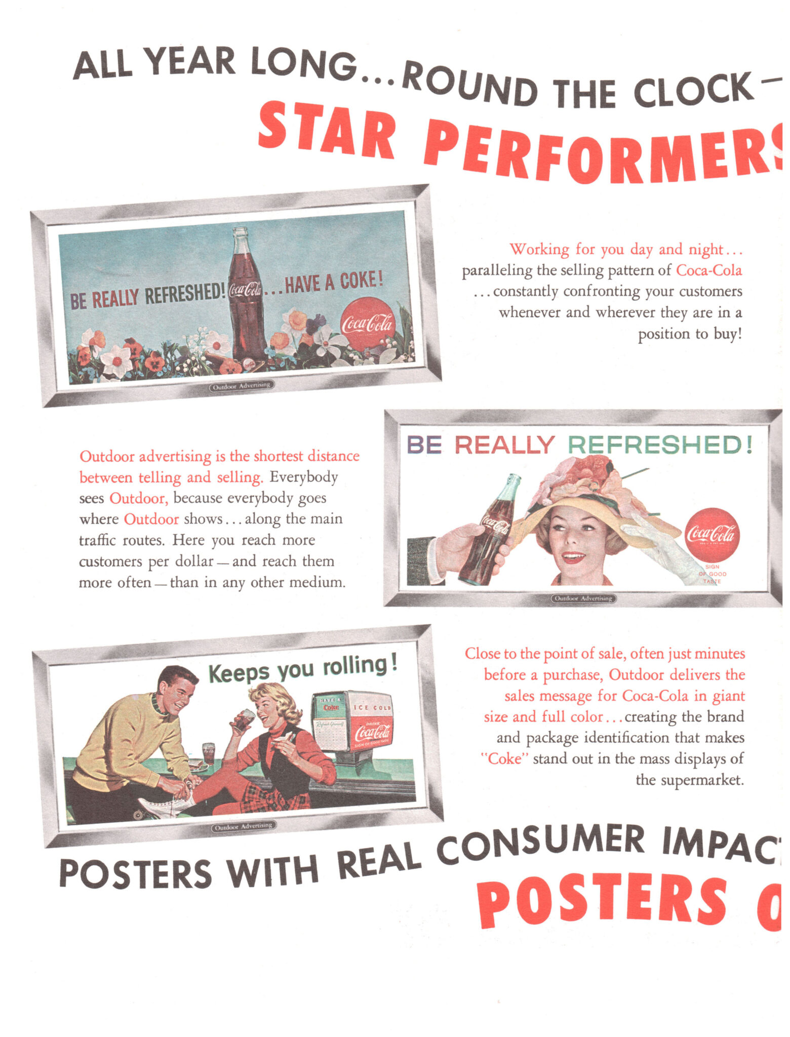 Captivating 1959 Coke Billboards Featuring the McGuire Sisters